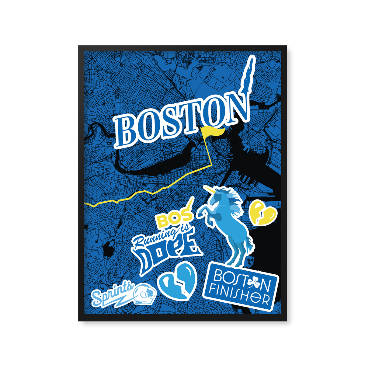 Sprints Boston Poster (18"x24", No Frame) – Sprints INC