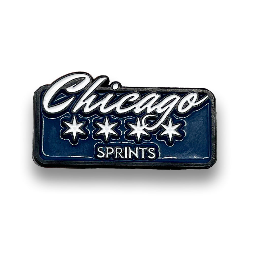 Chicago Style Enamel Pin – Sprints INC