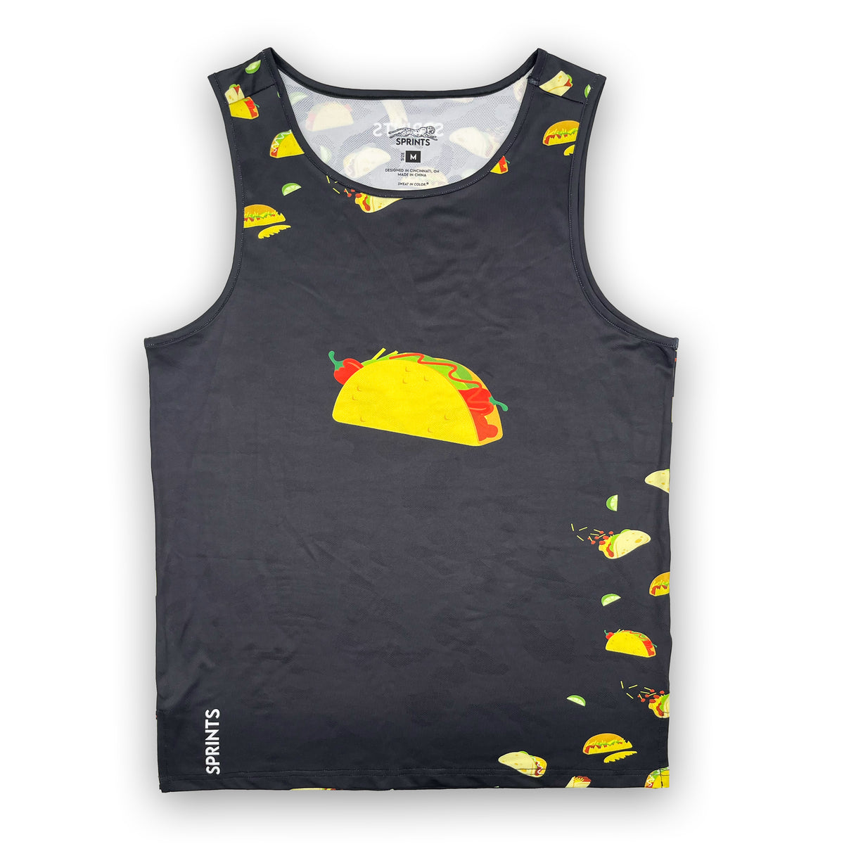 Mens Running Tank - Mas Taco Loco Burrito – Sprints INC