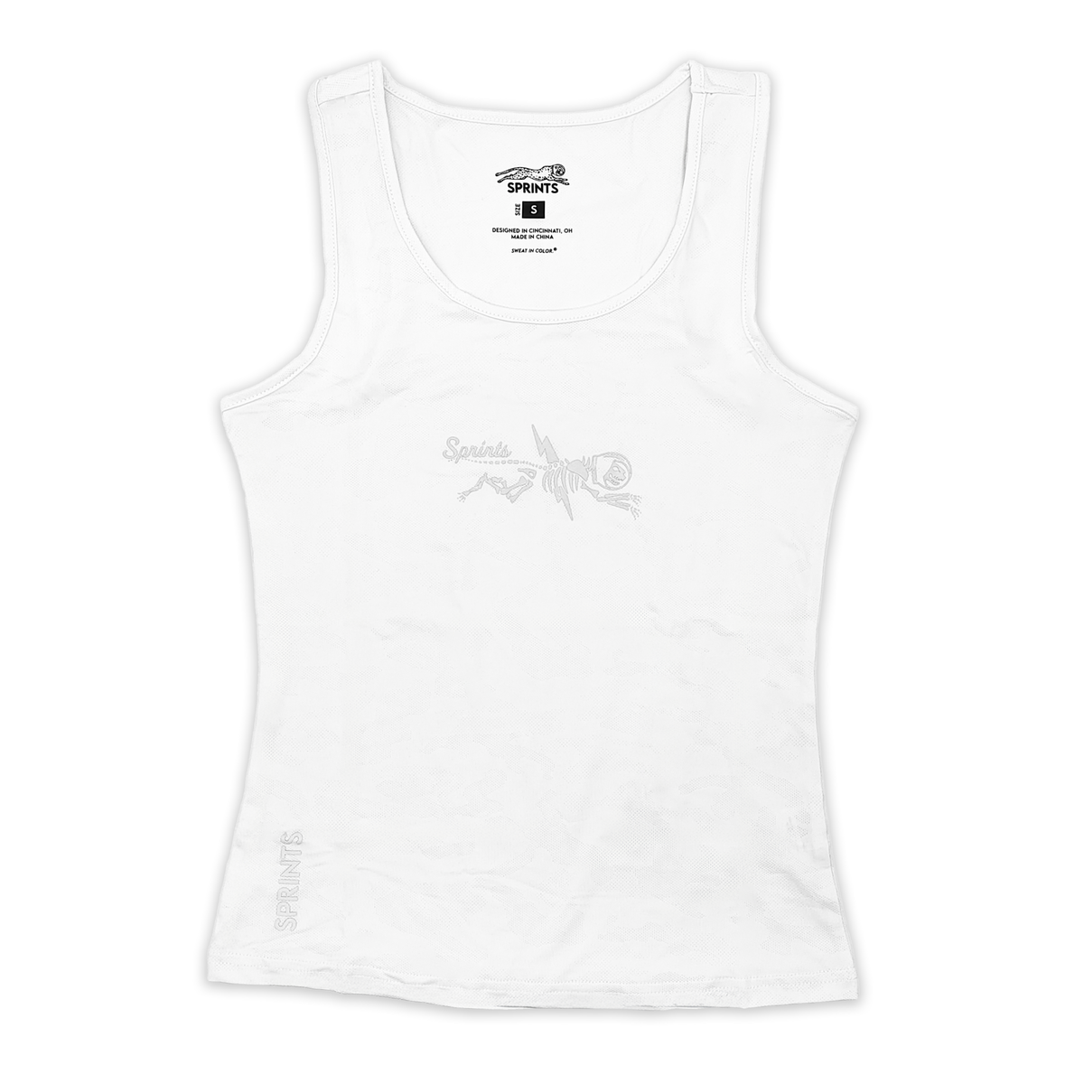 Womens Running Tank - Shock Beast Miles Flash Reflective – Sprints INC